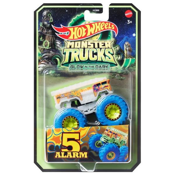 Hot Wheels Monster Truck Glow In The Dark Masinuta 5 Alarm Scara 1:64 MTHCB50_HCB53 - - Libraria CLB