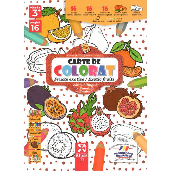 Fructe exotice. Carte de colorat - Colectiv redactional - Libraria CLB