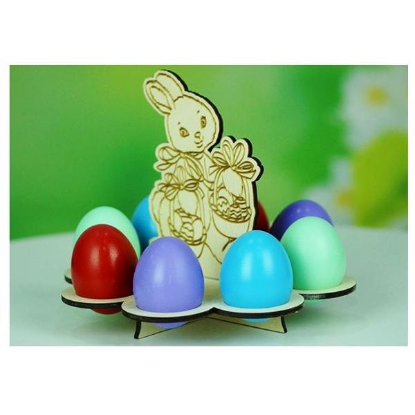 Suport pentru 8 oua cu model iepuras cu cos EP 50 1 - - Libraria CLB