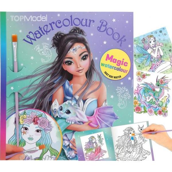 Carte de colorat cu apa Top Model Dragon 11879 - - Libraria CLB