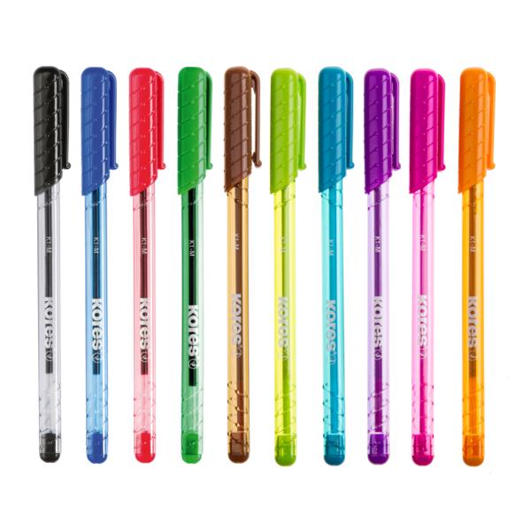 "Set cu 10 pixuri colorate, fara mecanism, Kores KS037150" - - Libraria CLB