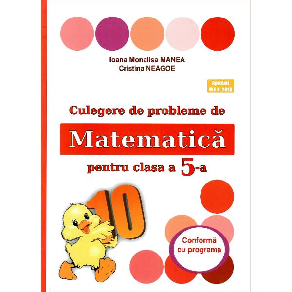 Culegere de probleme de matematica pentru clasa a V a (editia 2022 ...