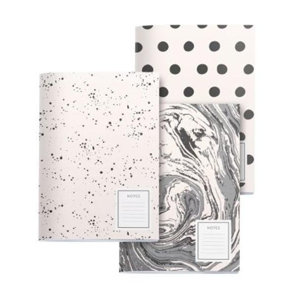 "Set cu 3 caiete A5, 32 file, punctate, Miquelrius B&W" - - Libraria CLB