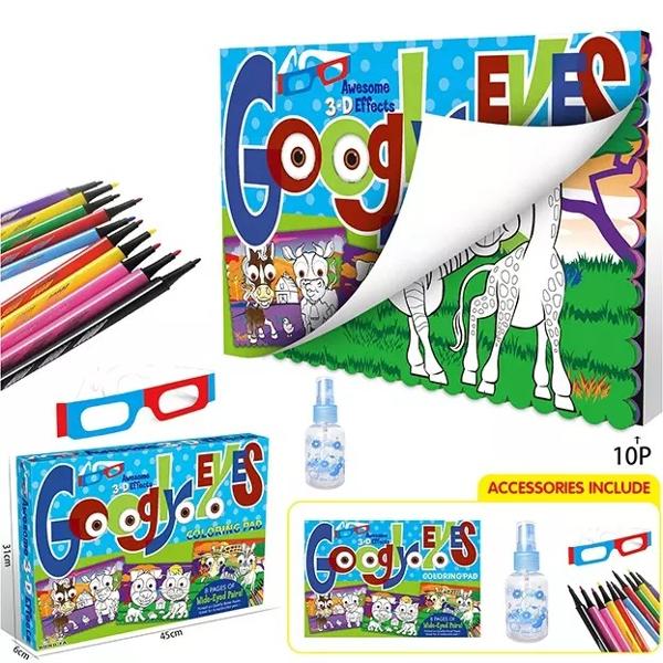 Carte de Colorat Lavabila cu Ochelari 3D - Animale Zambarete 931 ...