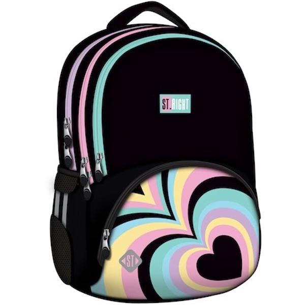 "Ghiozdan 42 cm ST.Right BP07, colectia Illusion Hearts, 4 ...