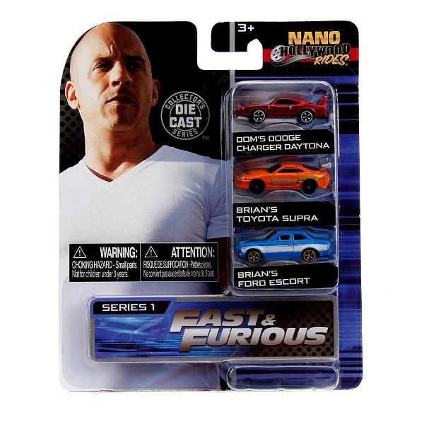 "Pachet cu 3 masinute Fast & Furious Nano Cars, 4.2 cm 253201001 ...