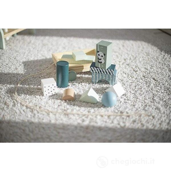 "Vagonet din lemn, cu forme, Eichorn Blockwagon 100003800" - - Libraria CLB